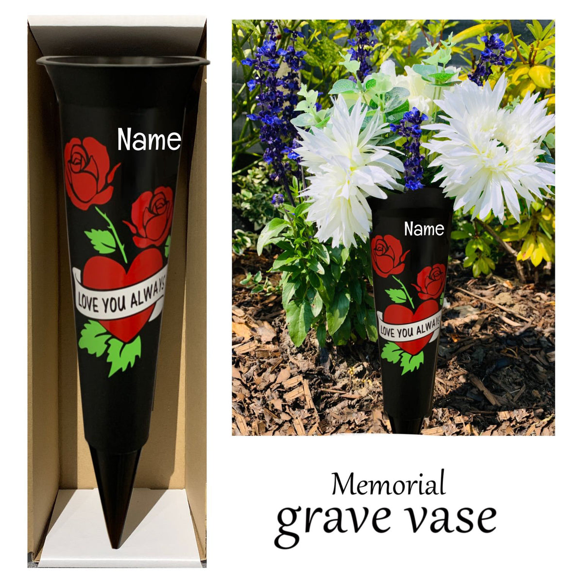 Grave Marker & Decoration | A Much Loved | Personalised Graveside Pot ...